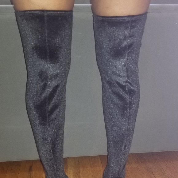 Steve Madden | Shoes | Steve Madden Velvet Thigh High Boots | Poshmark
